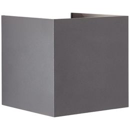 Brilliant Au&szlig;en-Wandleuchte &raquo;Hilly&laquo; 1 Stk. Warmwei&szlig; LED-Haust&uuml;rbeleuchtung - Abstrahlwinkel justierbar - 10x10x10cm grau 1, H: 10cm, 1 Stk.