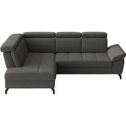 Sit & More sit&more Ecksofa &raquo;Vanity L-Form, B: 254 cm, Leder&laquo; Inkl.Sitz-,Kopf-und Armteilverstellung B/H/T: 254cm x 84cm x 197cm, NaturLEDER Stoff, Ottomane 