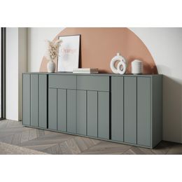 Home Affaire Sideboard &raquo;VEDDEL&laquo; Breite ca.203 gr&uuml;n Holzwerkstoff, Melamin B/H/T: 203,2cm x 81,9cm x 40cm, 2 Stk., 4 Stk.
