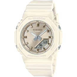 Casio G-Shock Damen Casio G-SHOCK Chronograph Quarzuhr, Armbanduhr, Damenuhr, Herrenuhr, Stoppfunktion, Resinband wei&szlig; Einheitsgr&ouml;&szlig;e