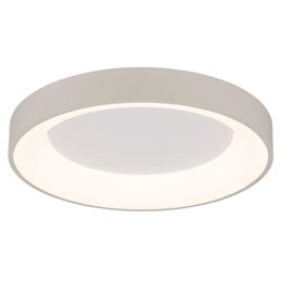 Globo LIGHTING Deckenleuchte &raquo;GALLEGOS&laquo; LED-Modul 1 Stk. Sandfarbene Deckenleuchte dimmbar mit LED, Fernbedienung wei&szlig; 1, &Oslash; 50cm H: 8,5cm, 1 Stk.