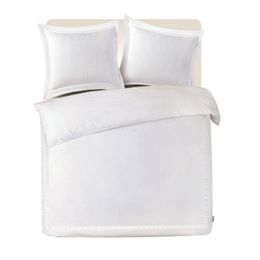 Kayori Bettw&auml;sche &raquo;Yamato&laquo; 2 Stk. Hergestellt aus 100% reinem &auml;gyptischen Baumwollperkal . wei&szlig; Perkal (Bio-Baumwolle), Obermaterial: 100% Baumwolle B