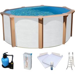 KWAD Rundpool &raquo;&raquo;Supreme&laquo; all in Premium Folie&laquo; &Oslash;xH: 460x132cm, inkl. Bodenisolationsset blau &Oslash;/B/H/L: Breite 460cm x H&ouml;he 132cm x L&auml;nge 460cm, 20.500 