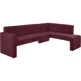 exxpo - sofa fashion Essbank &raquo;Barista, bequem und elegant, hohe Bodenfreiheit,&laquo; Eckbank Barista bequem und elegant, hochwertige Detailverarbeitung rot
