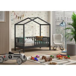 Vipack Hausbett &raquo;Junior Hausbett 70/140, umlaufender Rausfallschutz, stabil gebaut&laquo; B/H/T ca. 148x150,6x75,8cm, in verschiedenen Farben erh&auml;ltlich, inkl. 