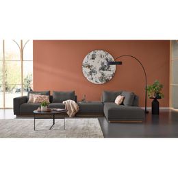 Musterring Wohnlandschaft &raquo;JustB! PM200 bequem, wahlw. Sitzvorzug, Breite 395cm, Holzsockel&laquo; Anreihsofa Armteil links, Eckteil rechts und Hocker. Elekt. 