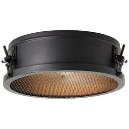 Brilliant Deckenleuchte &raquo;Zois&laquo; E27 1 Stk. Deckenlampe 30cm schwarz korund schwarz 1, &Oslash; 30cm H: 9,5cm, 1 Stk.