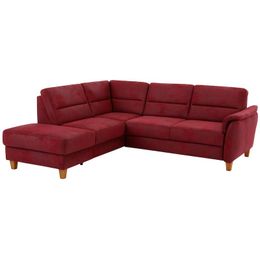 Home Affaire Ecksofa &raquo;Palmera L-Form, B: 236 cm&laquo; optional Schlaffunktion & Bettkasten, Federkern rot 100% Polyester;Struktur (100% Polyester);Luxus-