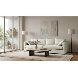 OTTO home Big-Sofa &raquo;Coray&laquo; extra weich und kuschelig, F&uuml;llung mit Federn und Daunen beige 100% PES B/H/T: 266cm x 80cm x 113cm, Chenille