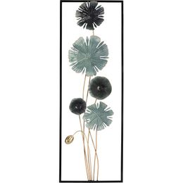 Metallbild &raquo;BLUMEN 31x90 cm &ndash; Deko modern&laquo; Bl&auml;tter Bl&auml;tterbilder Pflanzen Wanddekoration gr&uuml;n Metall B/H/T: 31cm x 90cm x 5,1cm, Bl&auml;tter Bl&auml;tterbilder