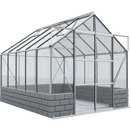 Vitavia Gew&auml;chshaus &raquo;Cassandra 8300&laquo; Alu-Profile, 3 mm Sicherheitsglas silber B/H/T: 257cm x 248,9cm x 323,1cm