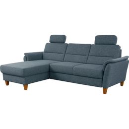 Home Affaire Ecksofa &raquo;Palmera L-Form, B: 244 cm - OTTO. Verl&auml;ssliche Qualit&auml;t.&laquo; optional Schlaffunktion & Bettkasten, Federkern blau 100% Polyester;