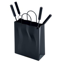 FIREFIX Kamingarnitur &raquo;Kaminbesteck "Tasche" mit 4 Besteckteilen, schwarz&laquo; 5-teilig schwarz Stahl