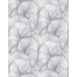 marburg Fototapete &raquo;Botanical Beauty&laquo; botanisch moderne Tapete f&uuml;r Wohnzimmer Schlafzimmer K&uuml;che grau Vlies B/L: 2,12m x 2,7m, Rollen: 1