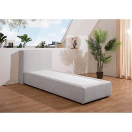 Home Affaire Boxspringbett &raquo;&Aring;by&laquo; In Cord Bezug, wahlweise mit und ohne Matrazte erh&auml;ltlich grau Cord ohne Matratze/ohne Topper, Liegefl&auml;che B/L: 100cm