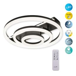 N&auml;ve n&auml;ve LED Deckenleuchte &raquo;CIRCULO&laquo; 2 Stk. Kaltwei&szlig; Neutralwei&szlig; Warmwei&szlig; Dimmbar; CCT-Farbwechsler; Memoryfunktion; Nachtlichtfunktion schwarz &Oslash; 60cm H: 