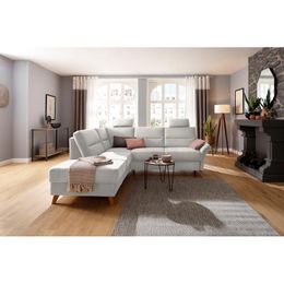 OTTO home Ecksofa &raquo;Westerland L-Form&laquo; Federkern-Polsterung, wahlweise mit Schlaffunktion, Bettkasten silber 98% Polyester 2% Polyamid B/H/T: 238cm x 