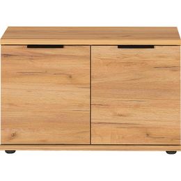 Germania Schuhbank &raquo;Fremont&laquo; Breite 75cm, Griffe aus Metall, verstellbare B&ouml;den, Made in Germany braun Holzwerkstoff B/H/T: 75cm x 48cm x 37cm, 