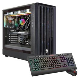 GAMEMAX Gaming-PC &raquo;CLAW BK 8091 AMD Ryzen 7 9700X 32GB DDR5 1TB SSD RTX 5070Ti&laquo; DDR5 RAM, Windows 11, Wasserk&uuml;hlung schwarz WLAN AX (Wi-Fi 6E) & 