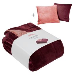 s.Oliver Wohndecke &raquo;Doublesoft, Kuscheldecke, Deal, Kissen geschenkt!&laquo; Kuscheldecke 150x200 cm, GRATIS-Zugabe:2x Kissenh&uuml;lle (Rei&szlig;verschluss) rot 