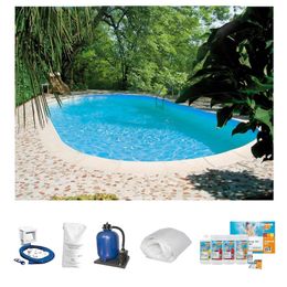 summer fun Ovalpool &raquo;Premium Tahiti&laquo; blau &Oslash;/B/H/L: Breite 360cm x H&ouml;he 150cm x L&auml;nge 737cm, 31.000 l