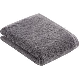 Vossen Badetuch &raquo;Vegan Life&laquo; 100% vegan grau Webfrottier, Obermaterial: 100% Baumwolle B/L: 67cmx140cm, 1 Stk., Webfrottier