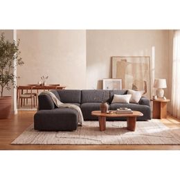 OTTO home Ecksofa &raquo;Linkka, Breite 282 cm&laquo; L-Form, in einem weichen Chenille-Stoff, mit Wellenunterfederung schwarz 90% PES, 10% Nylon B/H/T: 282cm x 