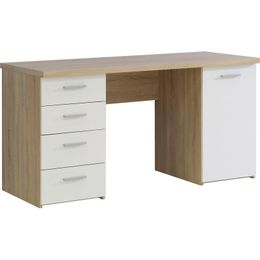 FORTE Schreibtisch &raquo;Netta&laquo; Breite 145 cm, mit Schubladen wei&szlig; B/H/T: 145cm x 76,3cm x 60cm