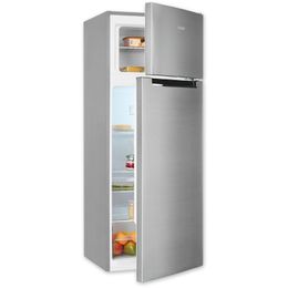 Exquisit K&uuml;hl-/Gefrierkombination &raquo;KGC270-45-040D&laquo; 142,6 cm hoch 54,5 cm breit silber Glasb&ouml;den