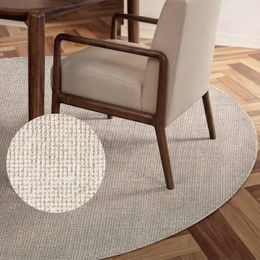 Ted Baker Wollteppich &raquo;Croom, auch in rund&laquo; rund 10 mm H&ouml;he Wolle, Natur, Handgewebt, Wohnzimmer, Schlafzimmer, Modern, Skandi Wolle &Oslash; 200cm 1 Stk., 10mm, &Oslash; 