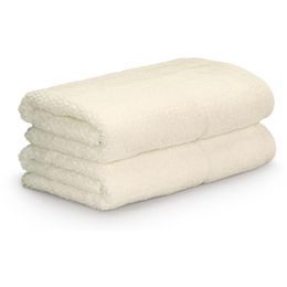 M&ouml;ve for frottana Handtuch &raquo;Pearl&laquo; mit Perloptik wei&szlig; Frottier, Baumwolle B/L: 50cmx100cm, 2 Stk., 2 Handtuch, Frottier