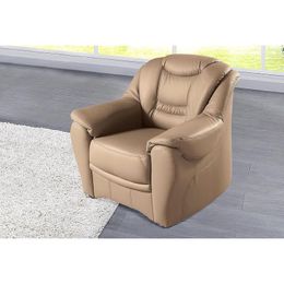 Sit & More sit&more Sessel &raquo;Bansin&laquo; braun Luxus-Microfaser ALTARA NUBUCK (100% Polyester);SOFTLUX -Kunstleder;NaturLEDER (echtes Rindsleder)/Korpus SOFTLUX -