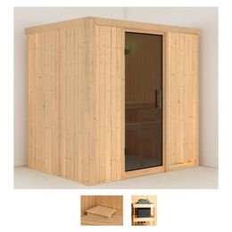 Karibu Sauna &raquo;Bedine&laquo; Set, ohne Ofen beige ohne Ofen, (ohne Ofen)