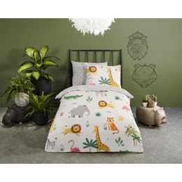 Good Morning Babybettw&auml;sche &raquo;Artis&laquo; 2 Baumwolle, Renforc&eacute;, Wendeoptik, Kind, Baby, Tiere bunt Renforc&eacute;, Obermaterial: 100% Baumwolle B/L: 100cm x 