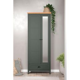 Home Affaire Garderobenschrank &raquo;Vienna&laquo; 1 Stk. tlg. Garderobenschrank, 2 T&uuml;ren, 1 Schubkasten & Vollauszug 77/39/198 cm grau FSC -zertifizierter 