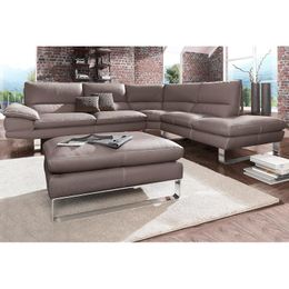 Calia italia Ecksofa &raquo;Dave, italienisches Designsofa mit erstklassigem Sitzkomfort, L-Form&laquo; mit tollen Lederbez&uuml;gen braun NaturLeder Sorrento;Leder 