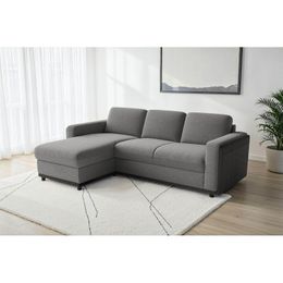 Sit & More sit&more Ecksofa &raquo;Cordoba&laquo; wahlweise mit Schlaffunktion und Bettkasten oder Stauraum 100% Polyester B/H/T: 236cm x 85cm x 161cm, Struktur, Recamiere 