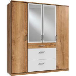wimex Kleiderschrank &raquo;Click&laquo; mit Spiegel wei&szlig; B/H/T: 180cm x 199cm x 58cm, T&uuml;ren: 4 Stk.