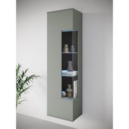 OTTO home Vitrine &raquo;Kenia, stehend und h&auml;ngend, T&uuml;ranschlag wechselbar&laquo; 1 Stk. tlg. Vitrineschrank mit Glast&uuml;ren 160 cm H&ouml;he gr&uuml;n FSC -zertifizierter 