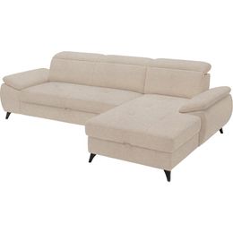 exxpo - sofa fashion Ecksofa &raquo;TAOS bequem, komfortabel durch Kopfteilverstellung, Breite 281cm&laquo; inkl. Bettfunktion und Bettkasten,toller Sitzkomfort, 