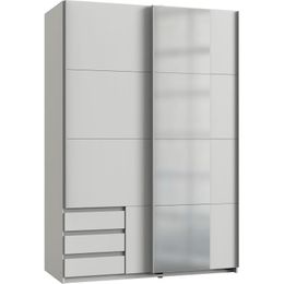 wimex Schwebet&uuml;renschrank &raquo;Emden moderner Kleiderschrank mit Spiegel und Schubladen&laquo; Schlafzimmer Schrank Garderobenschrank mit Schwebet&uuml;ren Topseller wei&szlig; 