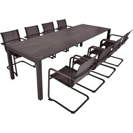 Garden Pleasure Garten-Essgruppe &raquo;SOPHIA&laquo; 9 Stk. tlg. grau Aluminium Einheitsgr&ouml;&szlig;e