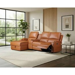OTTO home Ecksofa &raquo;NAPORI Lederoptik, Multimediasofa, 3er Kinosessel XXL, L-Form&laquo; Kinosofa, manuelle o. elektr. Relaxfunktion, Staufach, 