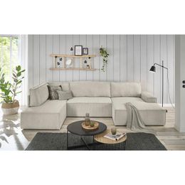 OTTO home Wohnlandschaft &raquo;SHERWOOD Cord U-Form, 329 cm - OTTO. Verl&auml;ssliche Qualit&auml;t.&laquo; Schlaffunktion m. Bettkasten (194x139 cm), Cord, Vintage, 
