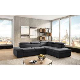 Sit & More sit&more Ecksofa &raquo;Alcudia L-Form&laquo; mit Armteilverstellung, optional Kopfteilverstellung & Schlaffunktion grau 98% Polyester, 2% Polyamid B/H/T: 272cm x