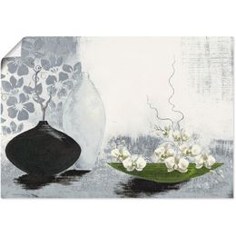 Artland Wandbild &raquo;Modernes bauchiges Gef&auml;&szlig; mit Orchideen&laquo; Vasen & T&ouml;pfe 1 Stk. tlg. als Leinwandbild, Poster in verschied. Gr&ouml;&szlig;en beige B/H/T: 70cm x 50cm, 
