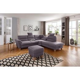 OTTO home Ecksofa &raquo;Soleo L-Form&laquo; komfortable Trapezecke mit Relaxfunktion, optional Schlaffunktion grau Luxus-Microfaser ALTARA NUBUCK (100% Polyester