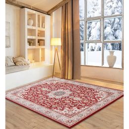 OTTO home Wollteppich &raquo;Oriental D1&laquo; rechteckig 10 mm H&ouml;he reine Wolle, Orient-Optik, Wohnzimmer rot Schurwolle B : 66cm 1 Stk., 10mm, L: 120cm