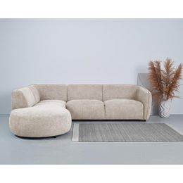 Home Affaire Ecksofa &raquo;OSTRUP Rundsofa, L-Form, Naturt&ouml;ne, Boucle oder Chenille&laquo; Breite 273 cm, organische Form mit sanften Rundungen beige 100% 