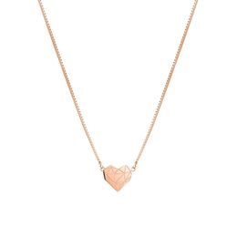 Liebeskind Berlin Damen Kette mit Anh&auml;nger &raquo;Herz&laquo; rosa Edelstahl, L: 45